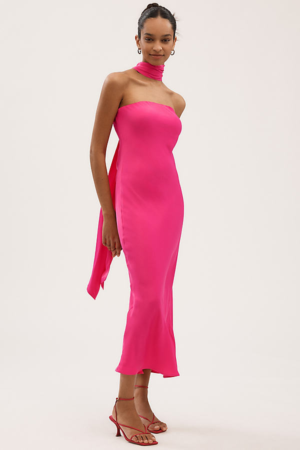 BHLDN BHLDN Leah Strapless Scarf Slip Midi Dress